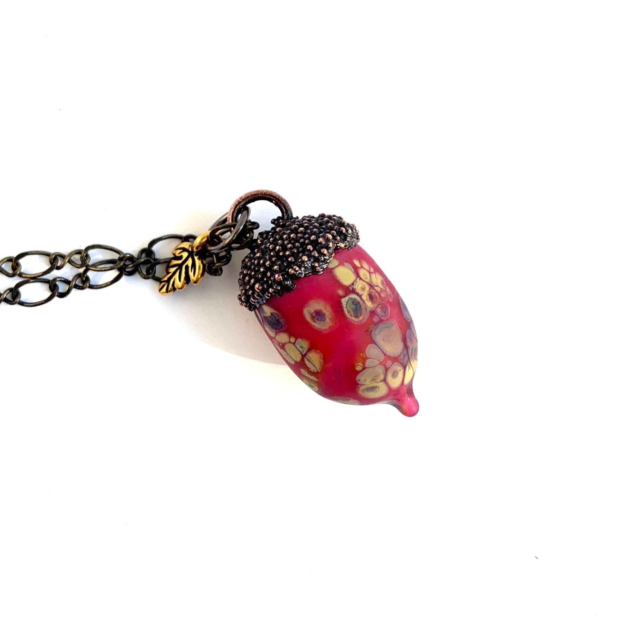 Glass and Copper Acorn Pendant – The Glass Acorn